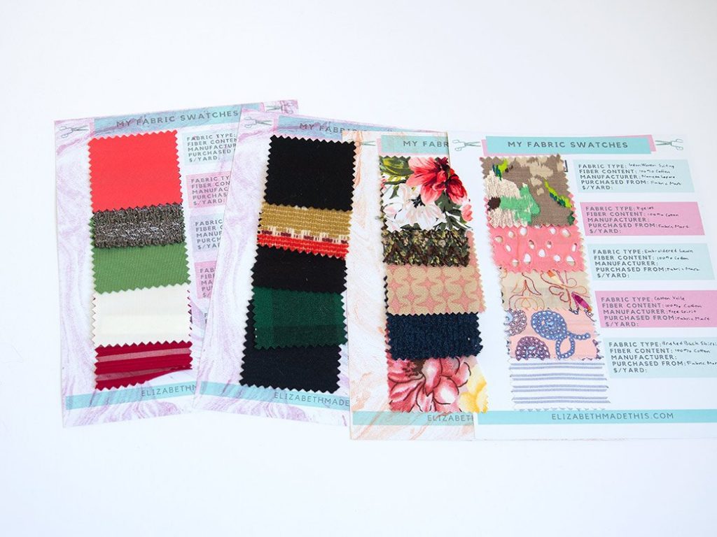 How To Make Your Own DIY Fabric Swatch Book Elizabeth Made This