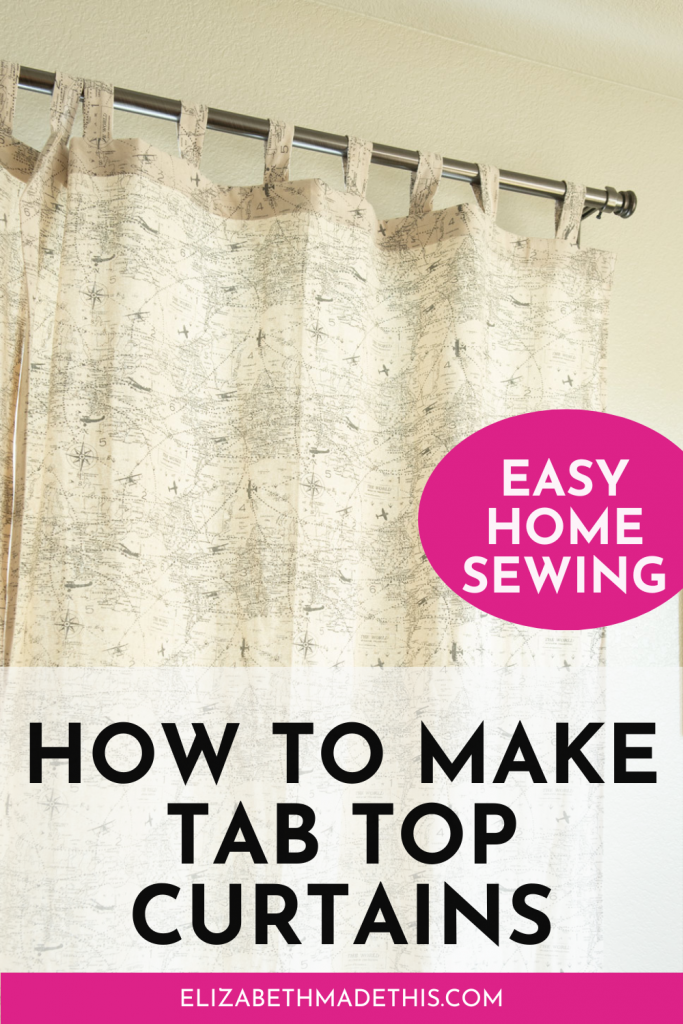 How to make tab top curtains for a cozy DIY casual look - Elizabeth ...